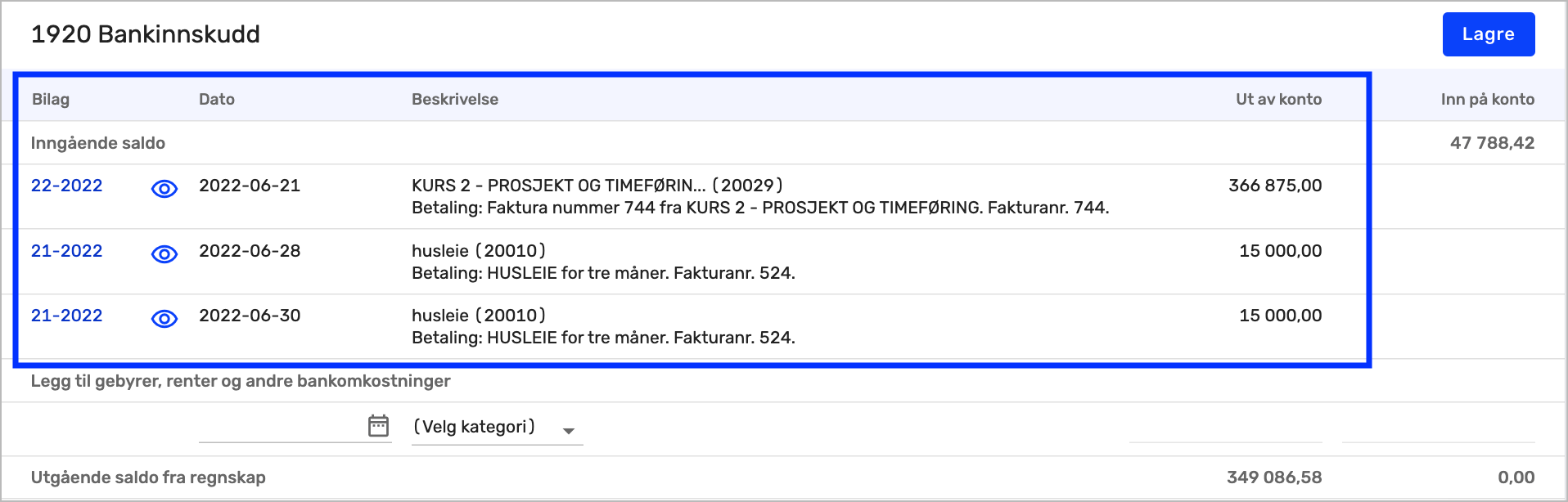 Slik gjør du en manuell bankavstemming – Tripletex hjelpesenter