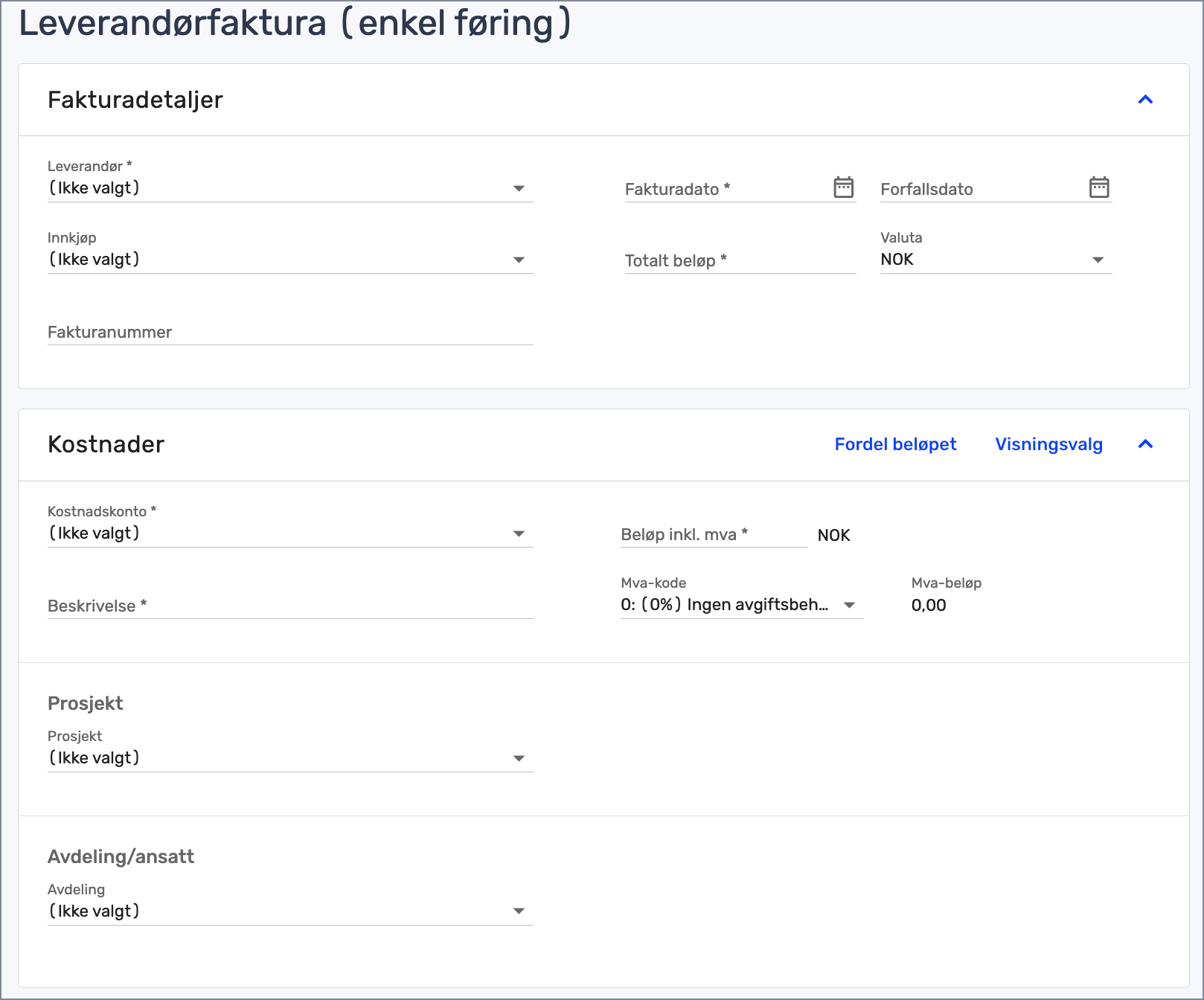 Slik registrerer du kjøp (inngående bilag) – Tripletex hjelpesenter