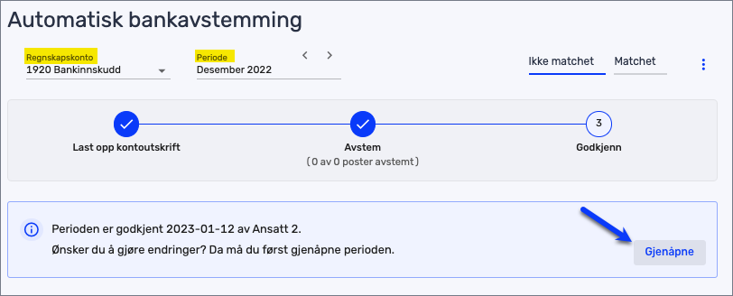 Slik gjenåpner du en lukket regnskapsperiode – Tripletex hjelpesenter