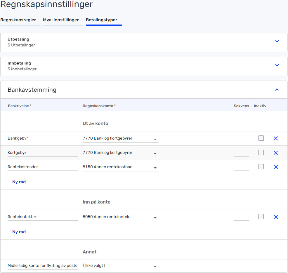 Hvordan legger jeg inn bankgebyr og renter i bankavstemmingen ...