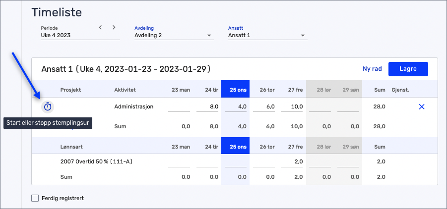 Hvordan fører jeg timer med stemplingsur (stoppeklokke)? – Tripletex ...