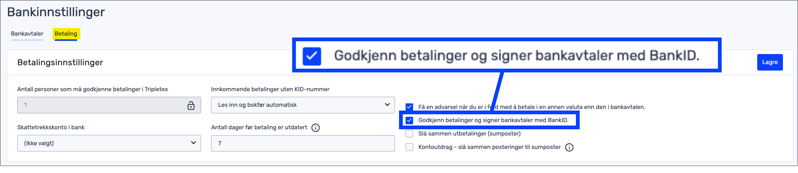 Hvordan aktiverer jeg godkjenning av betalinger med BankID? – Tripletex ...