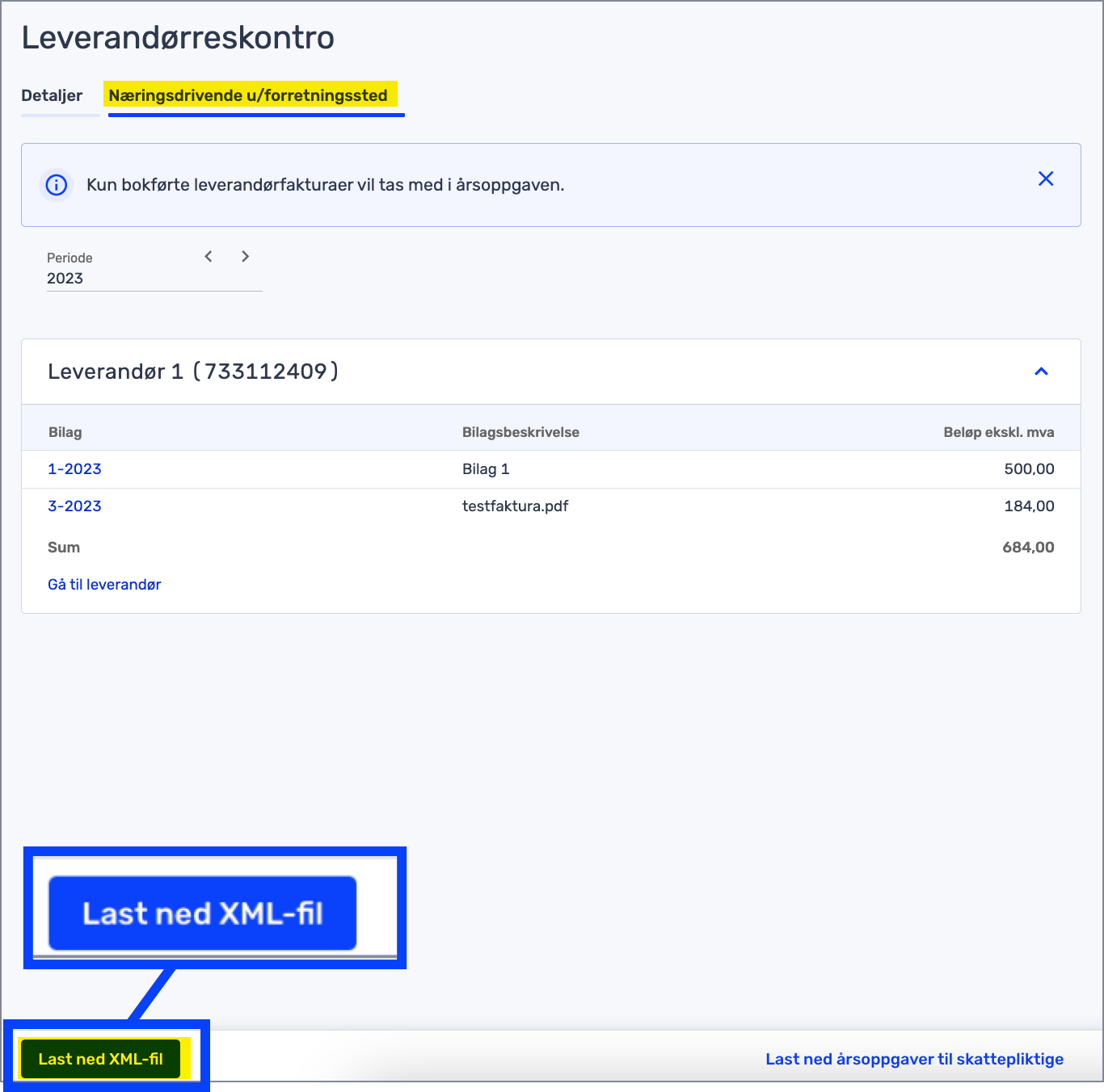 Slik laster du ned XML-fil for selvstendig næringsdrivende uten fast ...