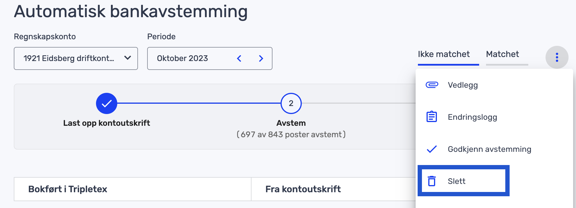 Hvordan endrer jeg fra automatisk til manuell bankavstemming ...