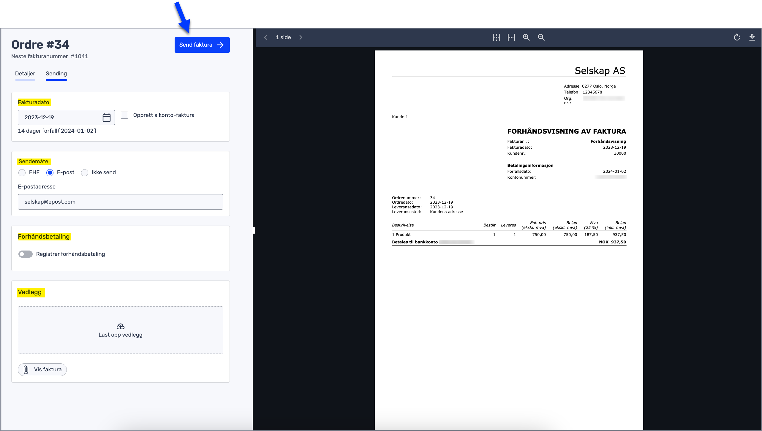 Slik fakturerer du i Tripletex – Tripletex hjelpesenter