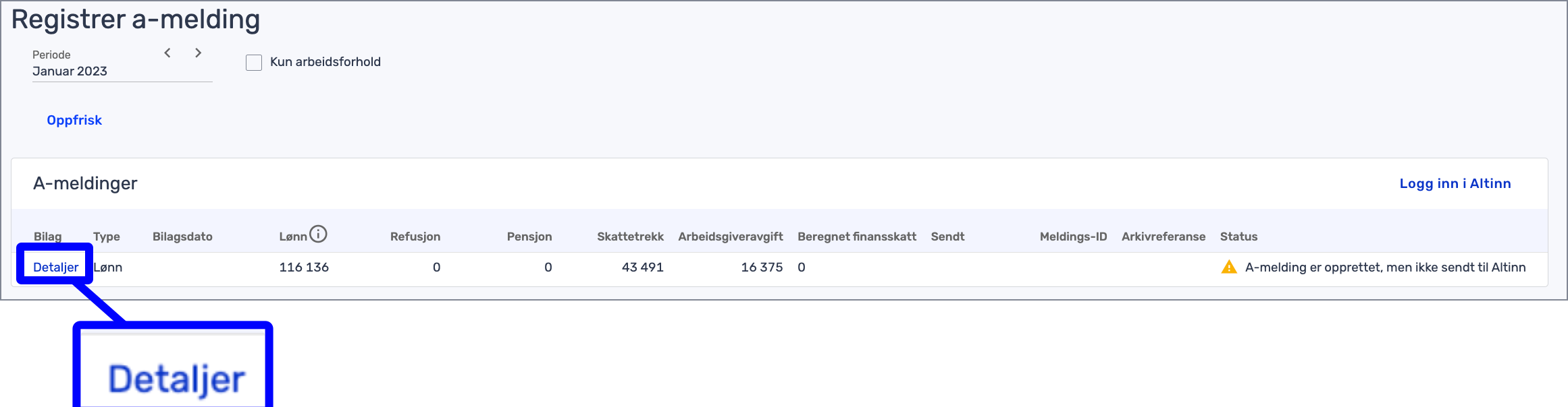 Hvordan sender jeg en a-melding? – Tripletex hjelpesenter