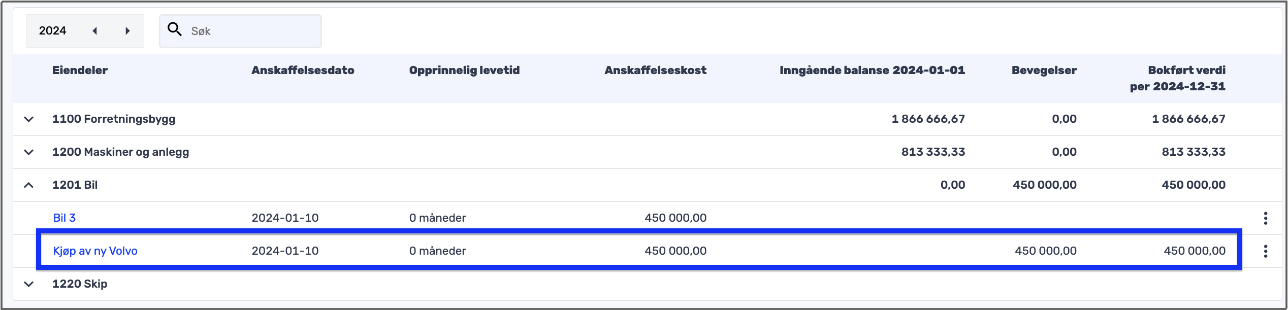 Hvordan registrerer jeg nytt anleggsmiddel? – Tripletex hjelpesenter