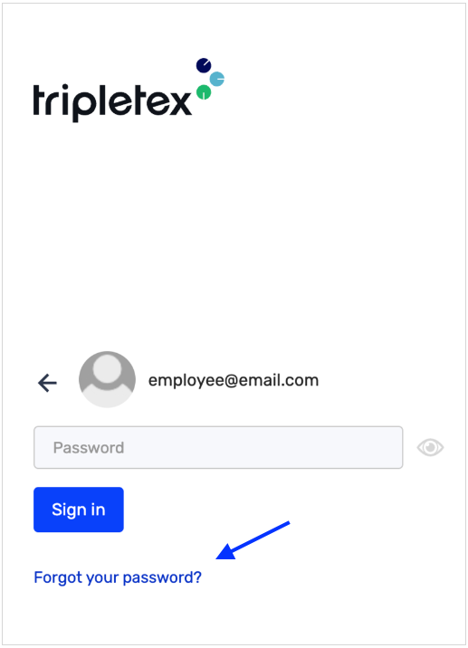 I have forgotten my password, how do I log in? – Tripletex hjelpesenter