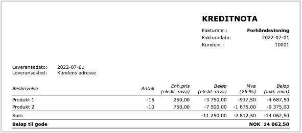 Hvordan krediterer jeg deler av en faktura? – Tripletex hjelpesenter